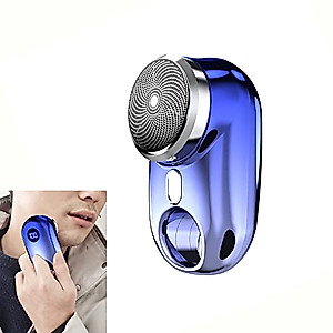 Electric Razor for Men, 2023 Mini-Shave Portable Foil Shaver, Pocket Size Portable Shaver Wet Dry Mens Beard Shavers, USB Rechargeable Razor Easy One-Button Use for Home,Car,Travel