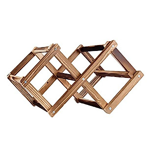 Cabilock Dining Table Decor Wooden Wine Bottle Holder Natural Wine Display Shelves Wine Storage Stand Wine Rack Wine Cellar Racks for Home Kitchen Pantry Cabinet Bar (Brown) Rustic Decor