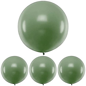 36 Inch Sage Green Balloons Giant Eucalyptus Balloons Bridal Shower Gender Neutral Baby Shower Decorations Olive Green Balloon 4 Count