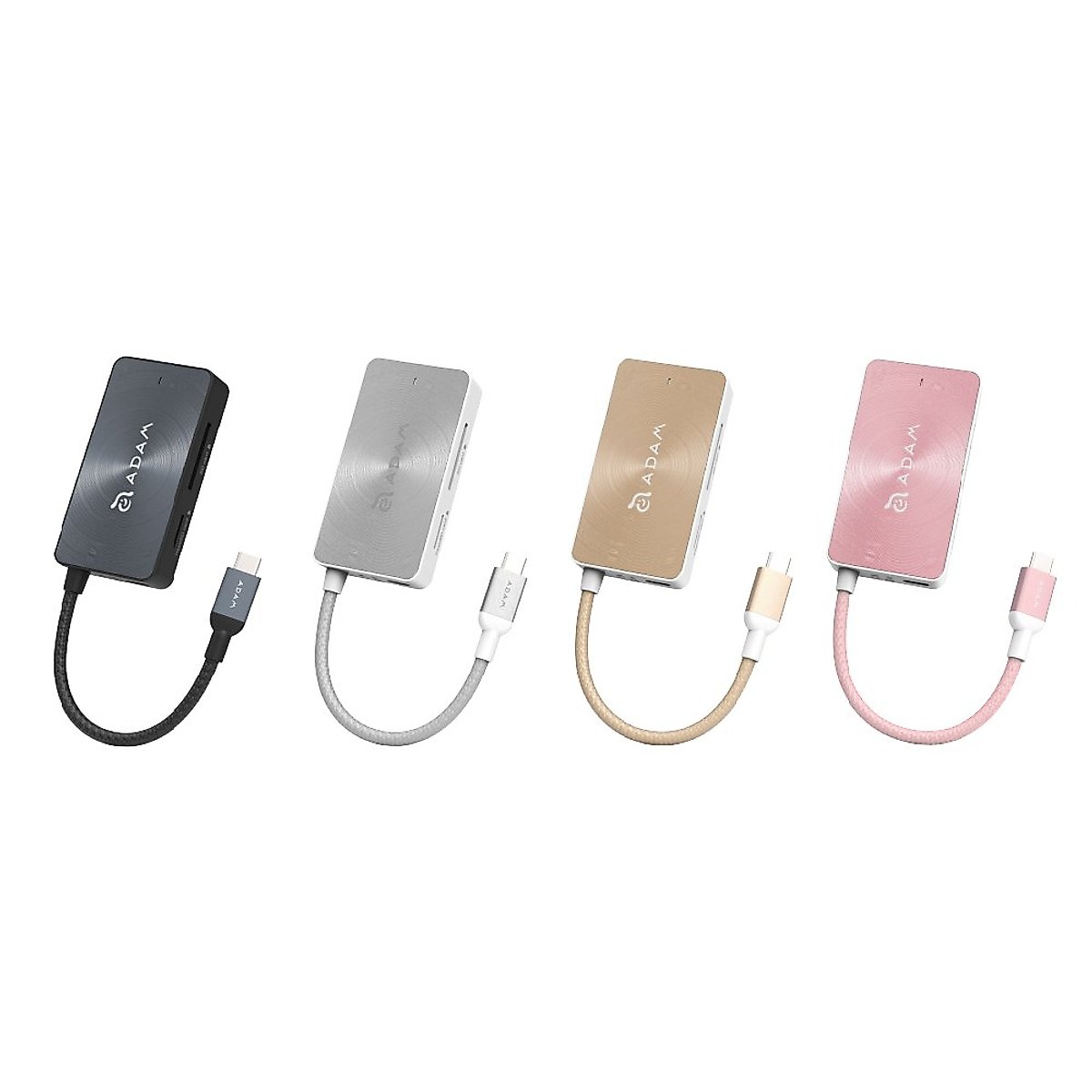 ADAM elements 5-in-1 USB C Hub - 80W USB C PD - SD Card/microSD Card Reader - 2 USB A 3.1 Ports - Portable, Durable Aluminum Case, Compatible for Mac, Windows, Chrome (CASA Hub PDC501, Silver)