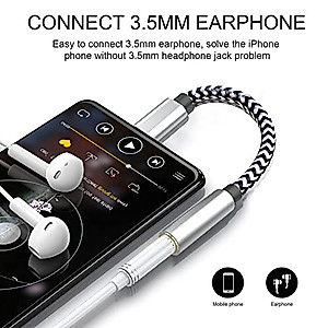 Aux Cord for iPhone, [Apple Mfi Certified] 3-in-1 iPhone Headphones Jack iPhone to car 3.5mm Aux Cord, Lightning to aux Adapter Compatible with iPhone 14/14Pro/13/13 Pro/13 Pro Max/12/12 Pro Max/11