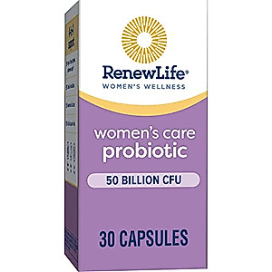 Renew Life Probiotics for Women, 50 Billion CFU Guaranteed, Probiotic Supplement for Digestive, Vaginal & Immune Health, Shelf Stable, Soy, Dairy & Gluten Free, 30 Capsules