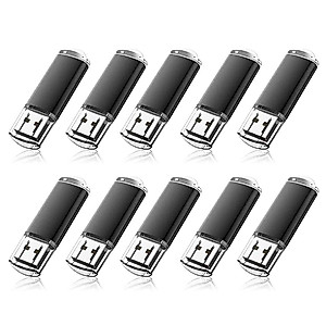 RAOYI 20 Pack 16GB USB Flash Drive Bulk USB 2.0 Memory Stick Thumb Drive Pen Drive Bundle-Black