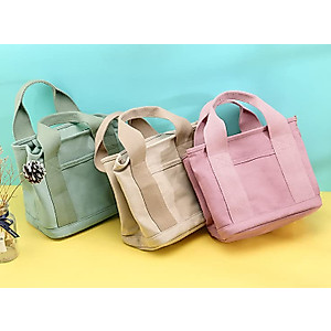 Small Tote Bag with Zipper Tote Bag for Women Canvas Crossbody Bag Shoulder Bag Satchel Hobo Bag Gifts for Women