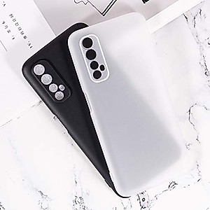 Shantime Oppo Realme 7 Case, Scratch Resistant Soft TPU Back Cover Shockproof Silicone Gel Rubber Bumper Anti-Fingerprints Full-Body Protective Case Cover for Oppo Realme 7 RMX2155 (White)