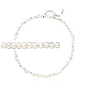 Ross-Simons 3.5-4.5mm Cultured Pearl Choker Necklace With Sterling Silver. 14 inches