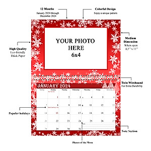 2025 Photo Frame Wall Spiral-bound Calendar (Add Your Own Photos) - 12 Months Desktop/Wall Calendar/Planner - (Edition #08)