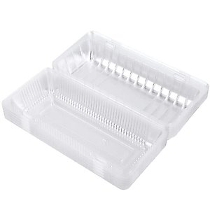 TOPINCN 25 Piece Food Plastic Containers With Covers Hinged Food Take Out Containers Lunch Salad Fruit Storage Box (22.5 * 12.7cm)