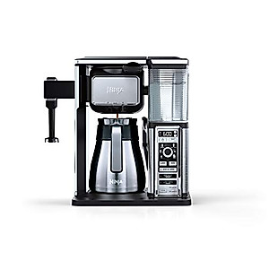 Ninja Coffee Bar Auto-iQ Programmable Coffee Maker with 6 Brew Sizes, 5 Brew Options, Milk Frother, Removable Water Reservoir, Stainless Carafe (CF097)