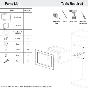Panasonic NN-TK73LSS 30-inch Trim Kit for 1.6 cu ft Microwave Ovens, Stainless Steel