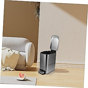 ROMISBABA Small Trash Can Trash Bin Garbage Can with Lid Trash Can Bathroom Trash Can for Bathroom Small Bathroom Trash Can Bath Trash Can with Lid Toilet Trash Can Foot Pedal Trash Can Abs