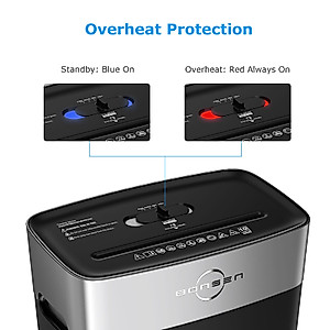 BONSEN Paper Shredder for Home Office, 10-Sheet Cross-Cut Shredder, P-4 High Security Level, Quiet Credit Card Shredder with Jam Proof System, 4 Gallons Bin (S3201)