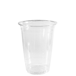 Clear Plastic Disposable Cups | 14 oz Cups, 500 Pack | Crystal Clear PET Cup | Cold Smoothie | Iced Coffee Go Cups | Ideal for Coffee, Parfait, Juice, Soda, Cocktail, Party Cups (14oz, 500 count)