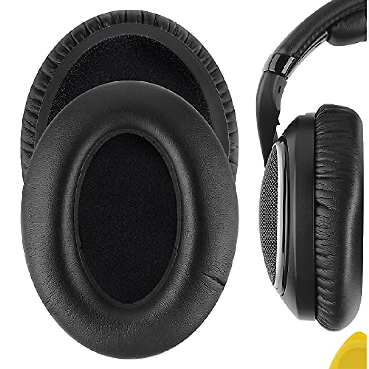 Geekria QuickFit Replacement Ear Pads for Sennheiser HD598, HD598SE, HD598CS, HD598SR, HD599Headphones Ear Cushions, Headset Earpads, Ear Cups Repair Parts (Black)