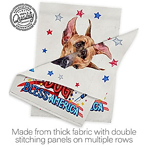 Breeze Decor Patriotic Fawn Dane Garden Flag Set Wood Dowel Dog Puppy Spoiled Paw Canine Fur Pet Nature Farm Animal Creature House Banner Small Yard Gift Double-Sided, Made in USA
