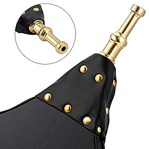 Amagabeli 30.7in Tall Fireplace Log Rack with 4 Tools Bundle Fireplace Bellows Large 15.5"x 7"