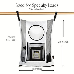 AIR PURIFYING & ODOR ELIMINATING Small Hamper for Specialty Loads - Hanging Laundry Hamper Bag - Nursery Hamper & Potty Training Kids Hamper - Hanging Hamper - Over the Door Laundry Hamper