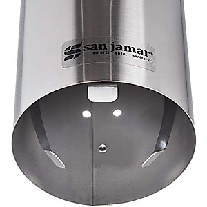 Carlisle FoodService Products C4150SS Stainless Steel Small Water Cup Dispenser with Hinged Flip Cap, 16" Length