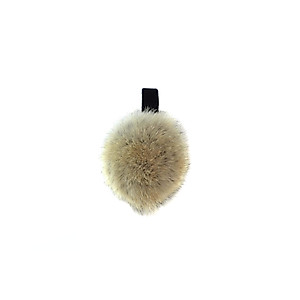surell Soft Beige Real Coyote Fur Earmuffs with Black Non Adjustable Velvet Head Band - Winter Fashion Ear Warmers - Perfect Elegant Women's Luxury Gift