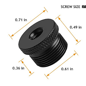 Frgyee 4 Pack Mic Stand Adapter 1/4 Female to 5/8 Male Screw Adapter Thread Tripod Screw Adapter for Microphone Stand Mount to Camera Tripod
