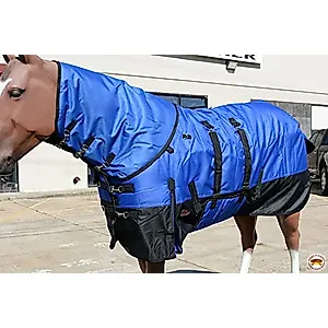 HILASON 1200D Waterproof Winter Horse Blanket Neck Cover Belly Wrap | Horse Blanket | Horse Turnout Blanket | Horse Blankets for Winter | Waterproof Turnout Blankets for Horses