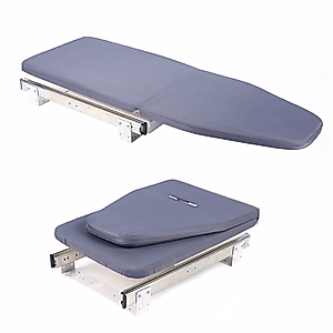 Closet Pull-Out Ironing Board 31.9" X 12.2" Retractable Iron Board Mini Ironing Board Stow Away in The Cabinet 180° Rotation for Small Spaces | with Cotton Ironing Board Cover | Grey (US Stock)