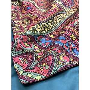 Get Bed Ready Boho Paisley Medallion Duvet Cover Set Traditional Antique Rug Vintage Damask Bohemian Pattern Bedding Elegant Boteh Tapestry Egyptian Cotton (Ruby Red, King)