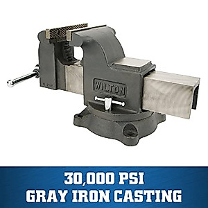 WILTON WS5 Shop Bench Vise, 5' Jaw Width, 5' Max Jaw Opening (63301)
