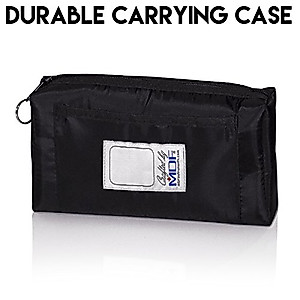 MDF Instruments, Calibra Aneroid Premium Professional Sphygmomanometer, Blood Pressure Monitor with Adult Cuff & Carrying Case, Lifetime Calibration, White Dial, Black Cuff, MDF808M11