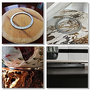 Heavy Duty Turntable Base Bearing 120mm ~ 1000mm Aluminium Alloy Lazy Susan Turntable Bearing, 360 Degree Rotating Round Metal Turntable Base Rings For Kitchen Dining Table