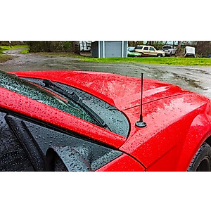 KSaAuto Short Antenna for Ford Mustang GT V6 1979-2009, 8 Inch Mustang Car Antenna Replacement Designed for Optimized AM FM Radio Reception