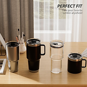 CeleVista 20 oz Tumbler Lid for YETI, 2 Pack Replacement Lids for YETI 20 oz Rambler, 10/24 oz Mug and 10 oz Lowball, Spill Proof Coffee Cup Covers with Magnetic Slider for Outdoor, Gift, BPA Free