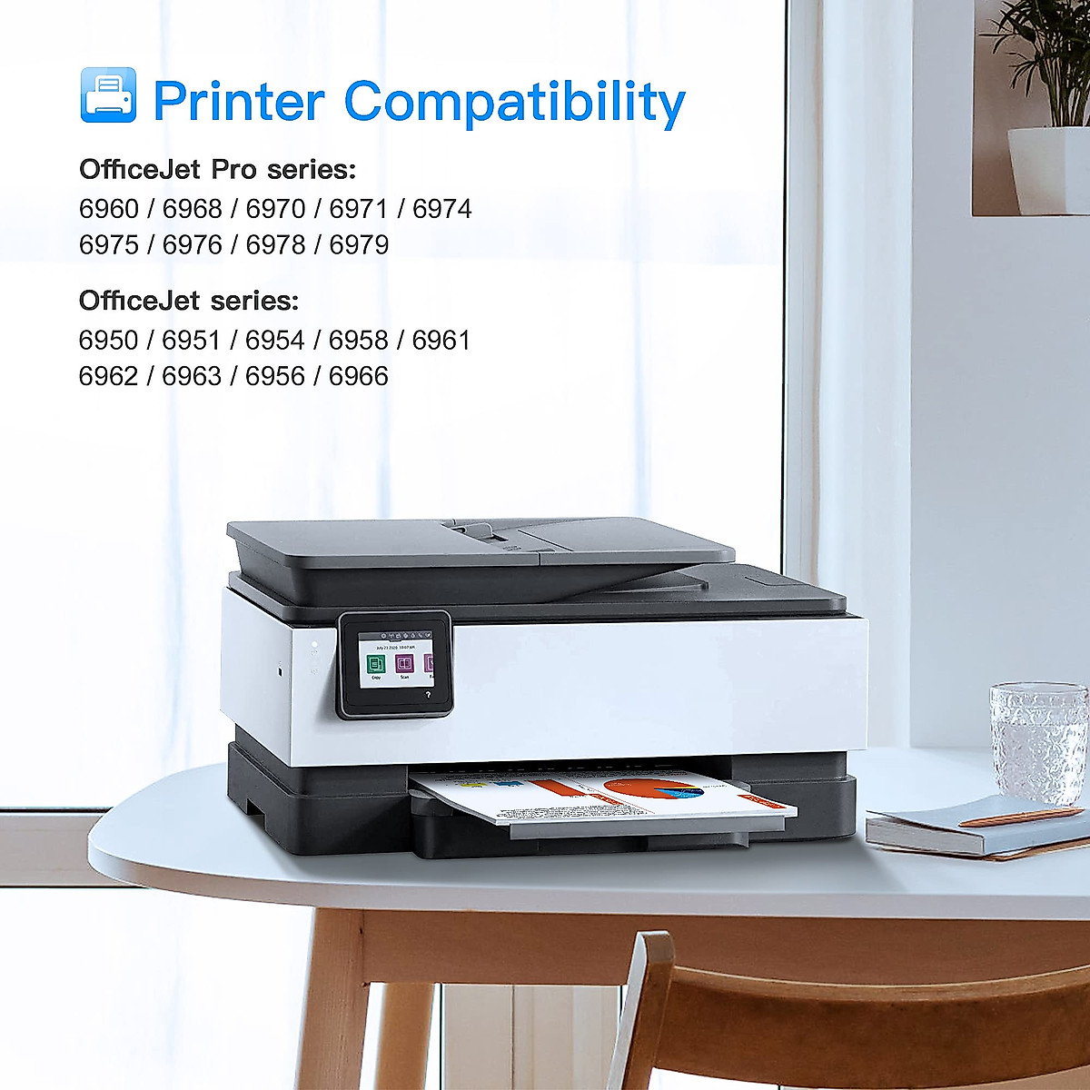 LxTek Compatible Ink Cartridge Replacement for HP 902XL 902 Compatible with Officejet 6978 6968 6962 6954 6975 Printers (2 Pack)