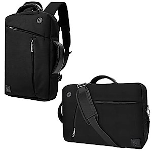 Black 3-in-1 Convertible Laptop Bag for Microsoft Surface Pro 9 8 13", 7+ 7 12.3", Go 3 10.5" Laptop Go 2 12.4"