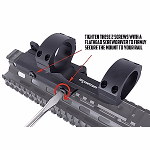 Monstrum Alpha Series 1-6x24 First Focal Plane FFP Rifle Scope with MOA Reticle | ZR302 Quick Release Scope Mount | Bundle