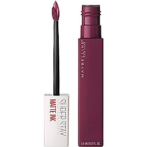Maybelline Super Stay Matte Ink Liquid Lipstick Makeup, Long Lasting High Impact Color, Up to 16H Wear, Believer, Deep Plum, 1 Count