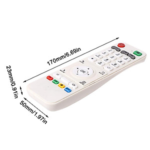 Baiko White Remote Control, Controller Replacement Compatible with LOOL Loolbox IPTV Box Great BEE IPTV and Model 5 or 6 Arabic Box Accessories