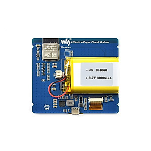 waveshare 4.2inch E-Paper Cloud Module 400×300 Pixels with Low Power Consumption WiFi Connectivity Wide Viewing Angle