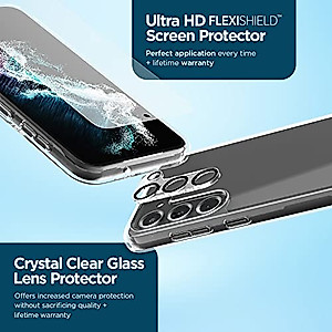 Case-Mate Samsung Galaxy S23 Case [3in1] w/FlexiShield Screen Protector & Camera Lens Protector [6.1"] [12FT Drop Protection] [Wireless Charging] Tough Clear Phone Case - Anti-Yellowing, Anti-Scratch