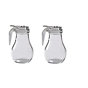 Thunder Group GLTWSY014 Syrup Dispenser with Cast Zinc Top, 14-Ounce, Pack of 2