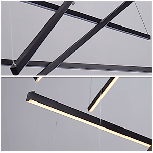 JAYMP Modern LED Chandeliers Dimmable Pendant Light Fixture for High Ceiling Living Room Dining Room Staircase Restaurant Sputnik Floating Sculptural Art Hanging Lamp