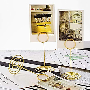 24 Pieces Gold Table Number Holders Wedding Place Card Holders Table Centerpieces Photo Holder Clips Wire Picture Clips Memo Note Photo Stand
