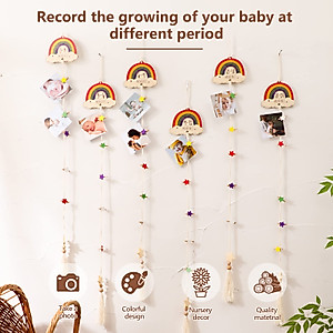 Picture Photo Frame 6 Strings with 30 Clips, Multi Pictures Hanging Display Frames for Wall Decor, School Home Party Display Memories