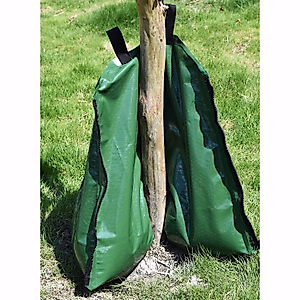 DUALRAIN Slow Release PE Tree Watering Bag Ring Bladders Water Deep Automatic Drip Irrigation Drippers Root Waterer Globe Soaker for New Plant Trees Trunk 20 Gallon (1 Pack)