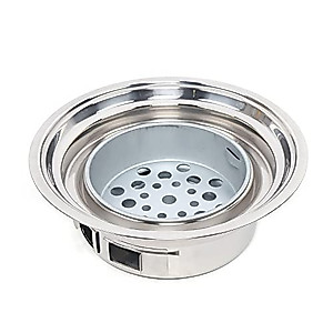 TAMYID Charcoal Grills, BBQ Grills Charcoal Barbecue Grill Stainless Steel Non-stick Barbecue Tray Grills Charcoal Stove For Outdoor Camping (Color : Stove with pan)