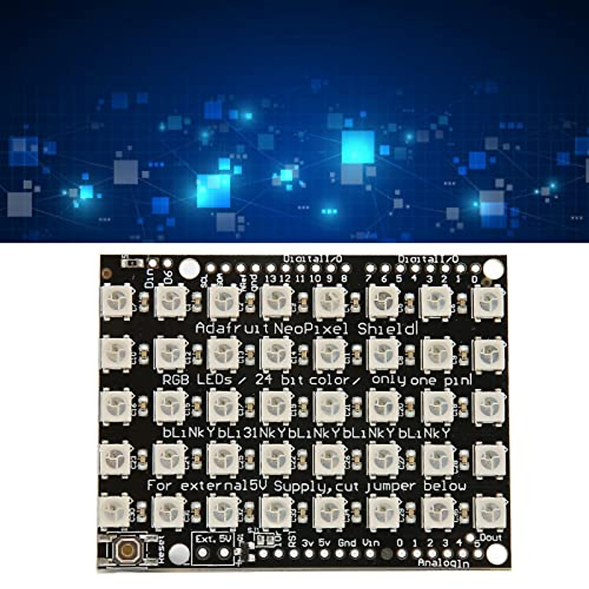 Naroote Color Light Development Board, 40 Bit WS2812B 5050 RGB LED Full Color Integrated Controller for Bars
