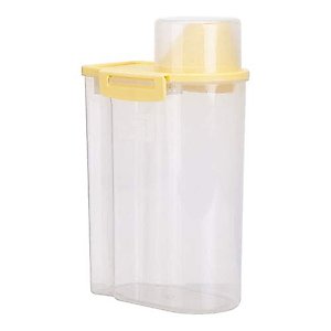 Yamalans 2.5L Large Airtight Cereal Box Rice Cereal Bean Dry Food Storage Dispenser Container Lid Sealed Box Yellow