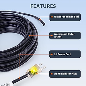 HEATIT HIRD 100 feet 5 Watts Per Foot Roof & Gutter Snow De-Icing Cable