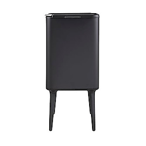Casa Andrea Milano 9.5-Gallon Tall Kitchen Trash Can with Long Legs Modern Style Waste Basket, Large Trash Can w/Pop Open Cover,Elevated Trash Bin, Apartment Essentials