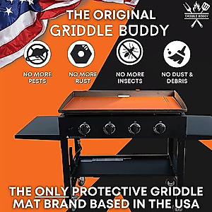 Griddle Buddy Grill Mat For Blackstone & Griddles - Heavy Duty Food Grade Silicone Grill Cover - Protect Your Griddle from Rodents, Insects, Debris and Rust - Resizable and Customizable for 17" to 36"